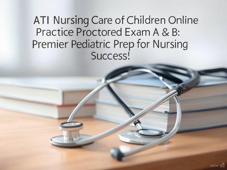 ATI Nursing Care of Children Online Practice Proctored Exam A & B ...
