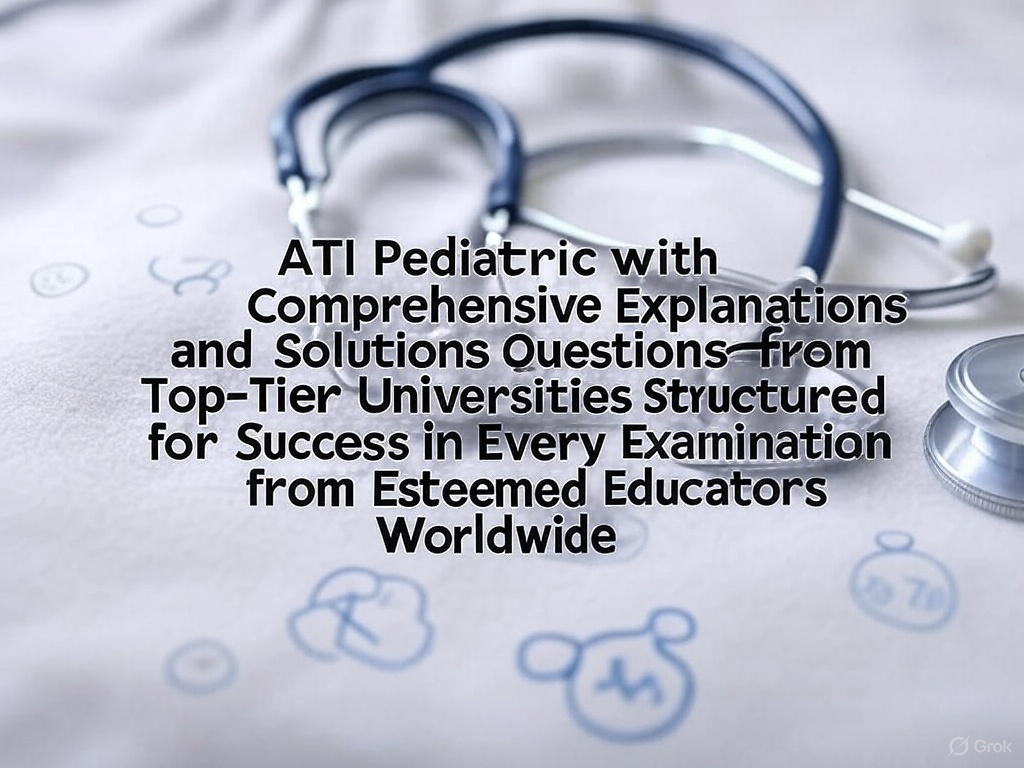 ATI Pediatric with Comprehensive Explanations and Solutions Questions ...