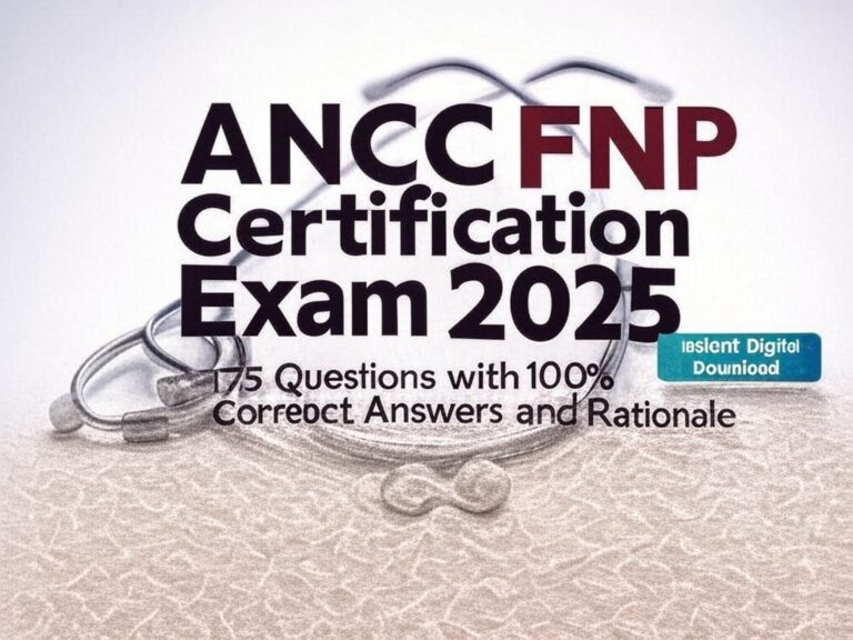 ANCC FNP Certification Exam (Family Nurse Practitioner (FNP) Exam) by ...
