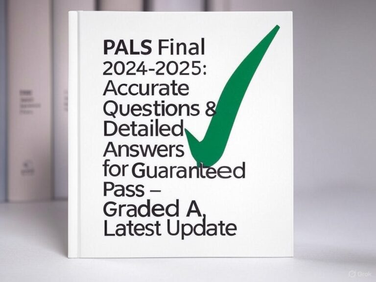 PALS Final 2024-2025: Accurate Questions & Detailed Answers for ...