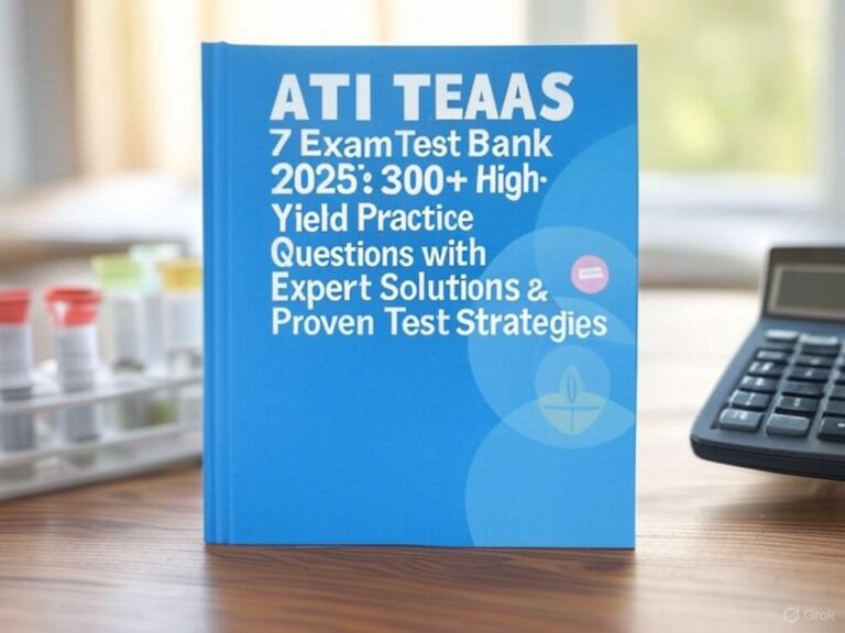 ATI TEAS 7 Exam Test Bank 2025: 300+ High-Yield Practice Questions with ...