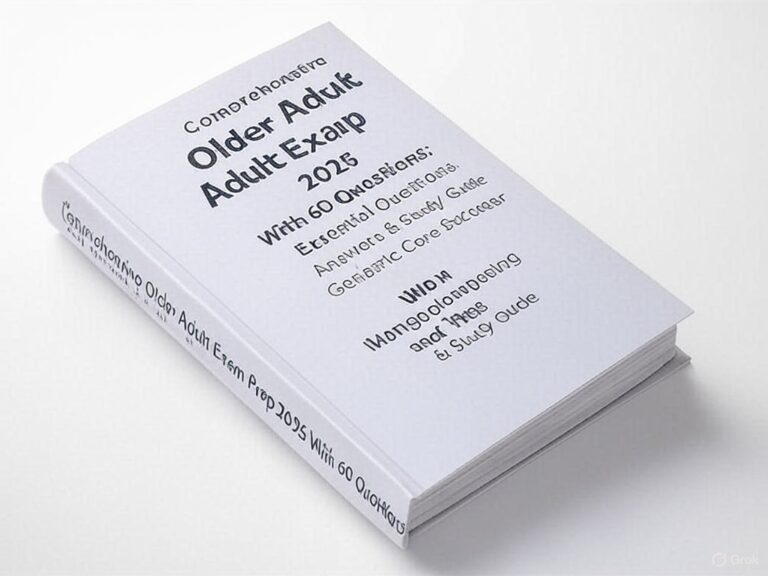 Comprehensive Older Adult Exam Prep 2025 With 60 Questions: Essential ...