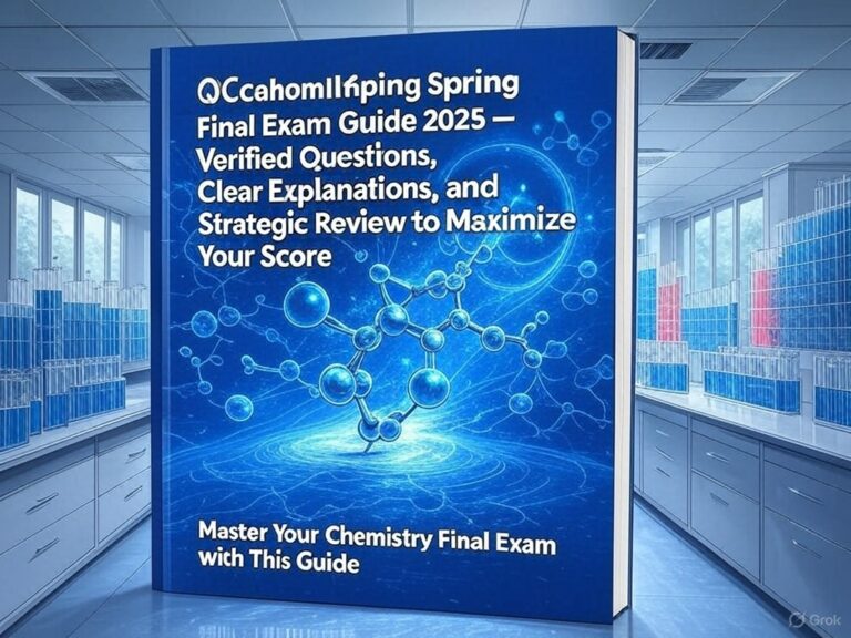 Chemistry Spring Final Exam Guide 2025 – Verified Questions, Clear ...