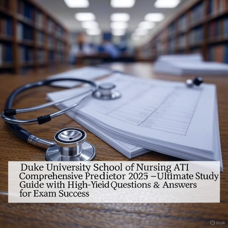 Duke University School of Nursing ATI Comprehensive Predictor 2025 ...